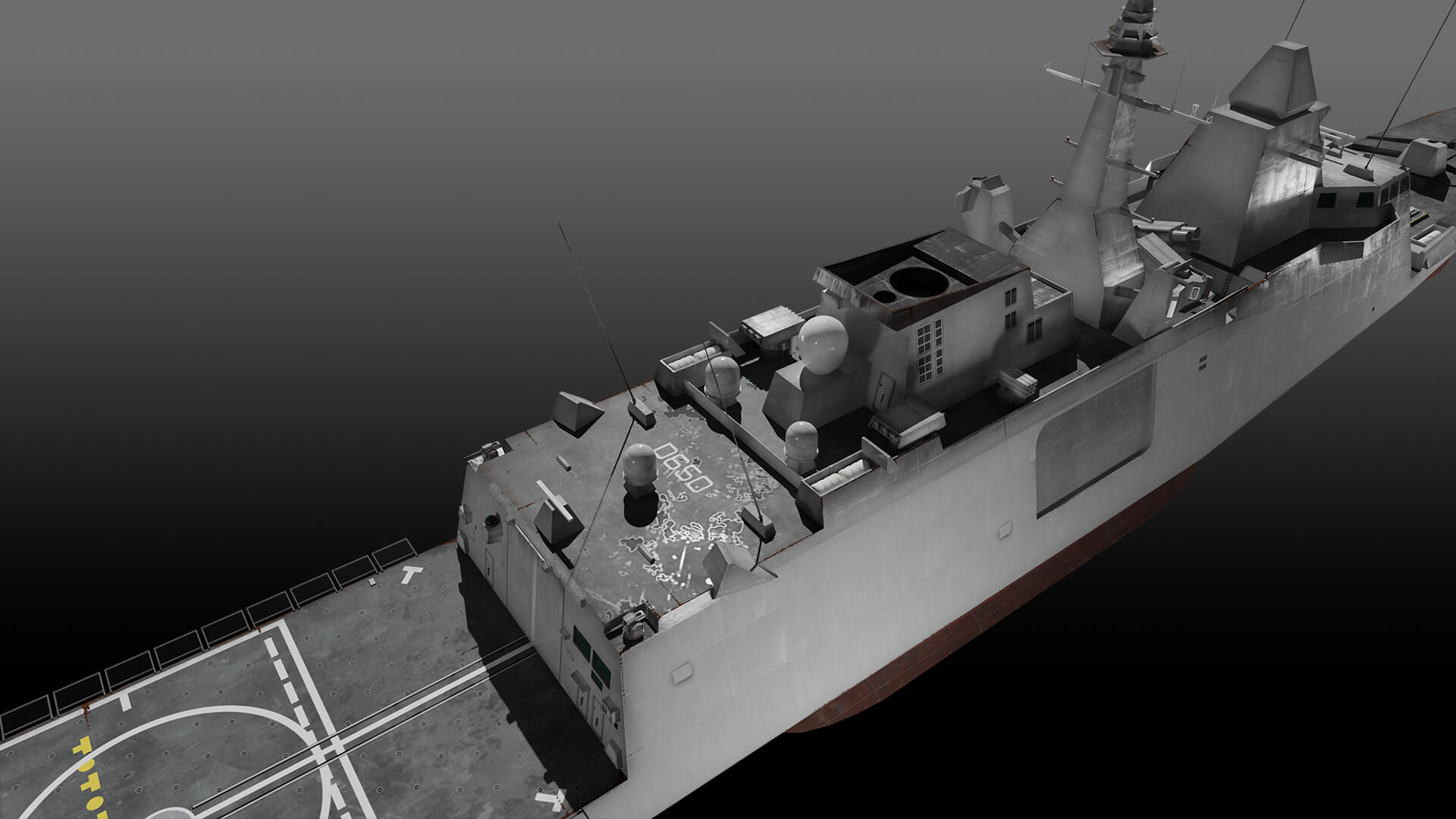Fremm Frigate FS Aquitaine - 3D Model by ennuishao