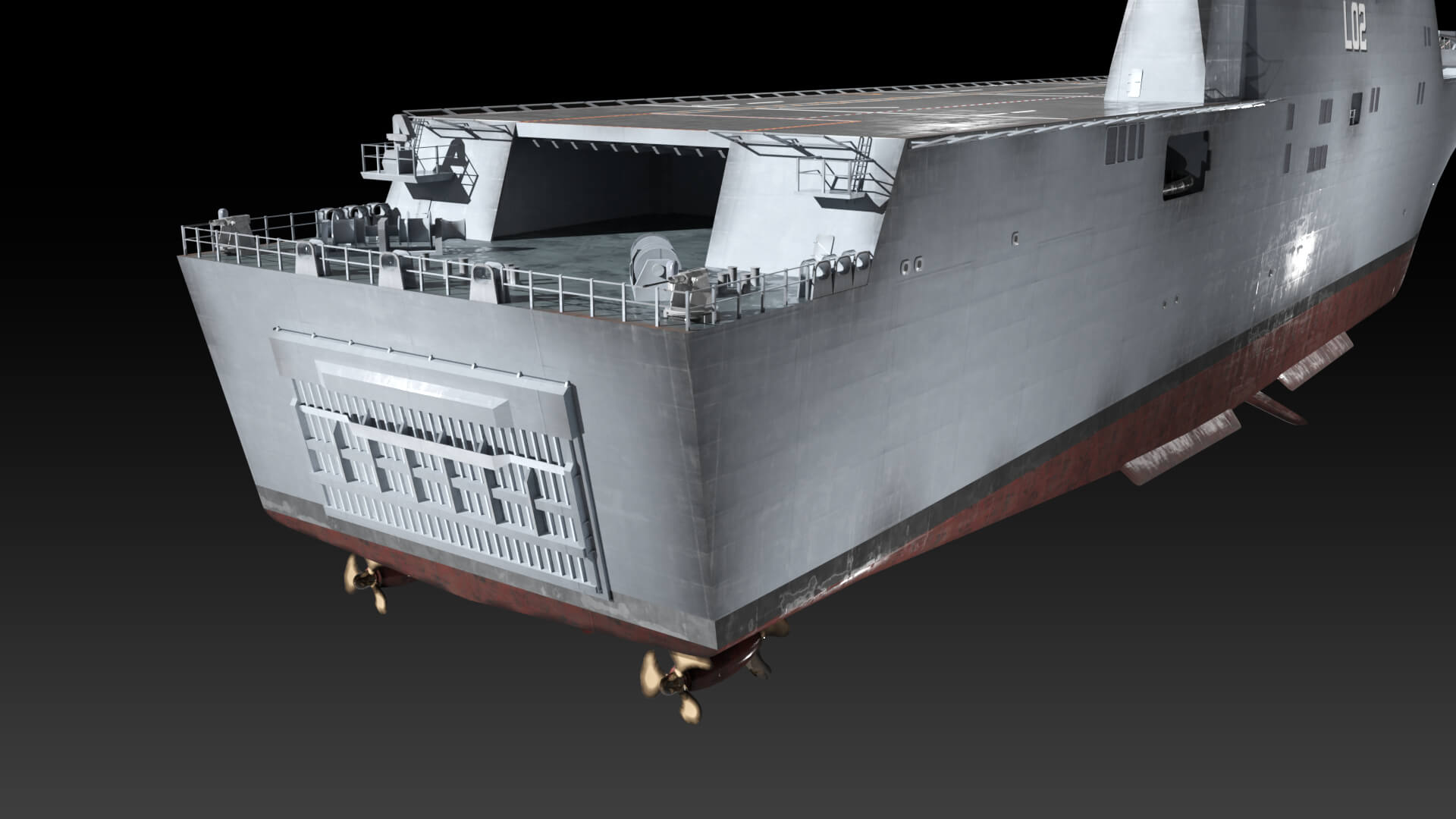 HMAS Canberra Game Ready Model by ennuishao