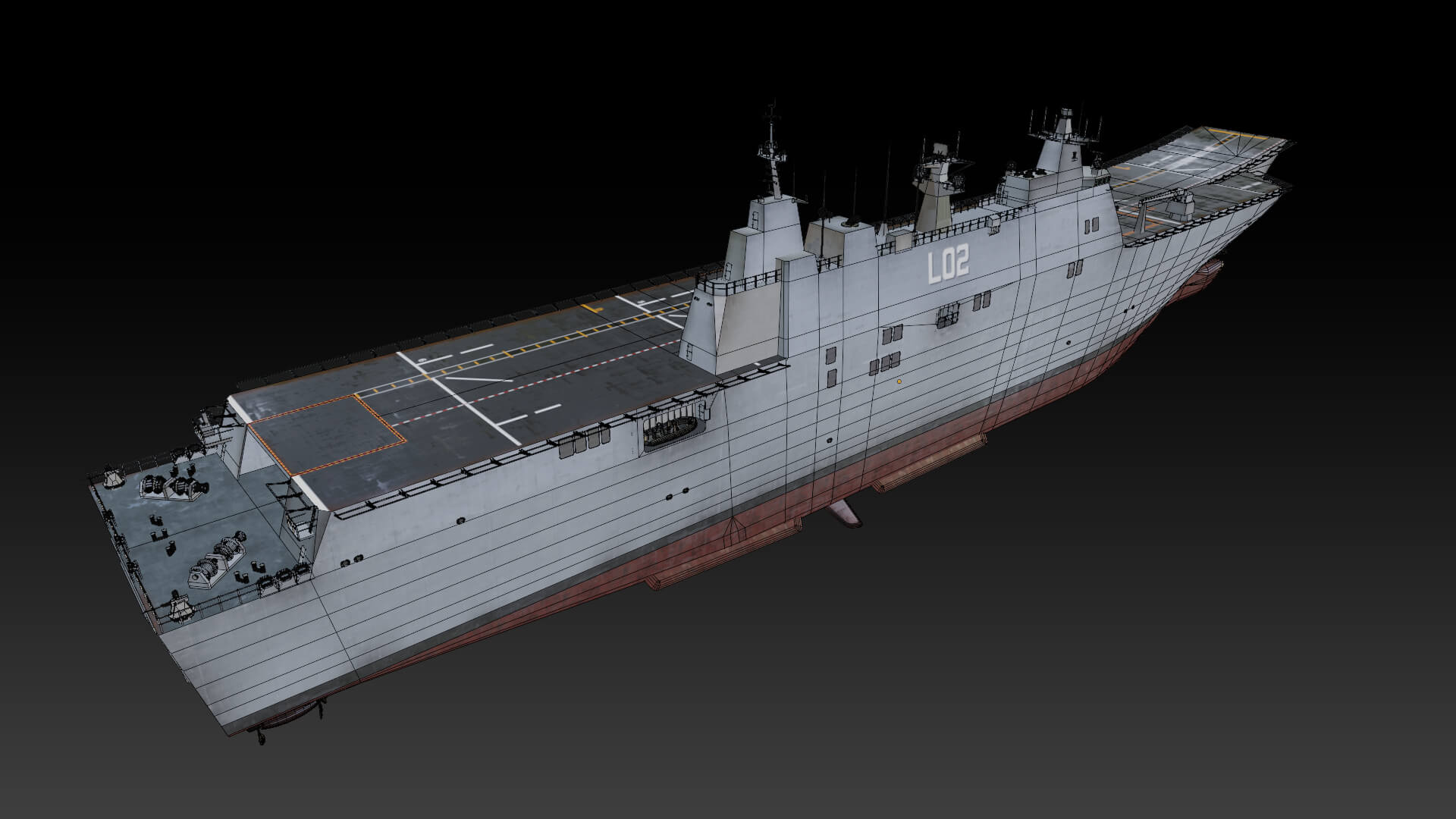 HMAS Canberra Game Ready Model by ennuishao