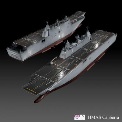 HMAS Canberra Game Ready Model by ennuishao