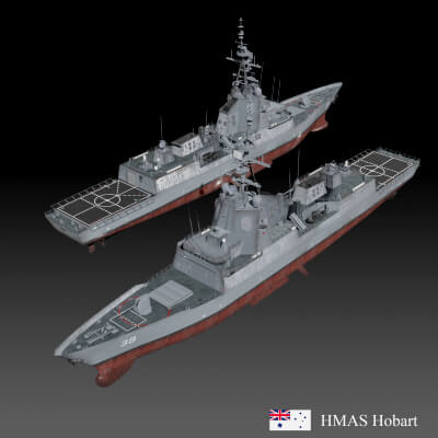 HMAS Hobart Game Ready Model by ennuishao