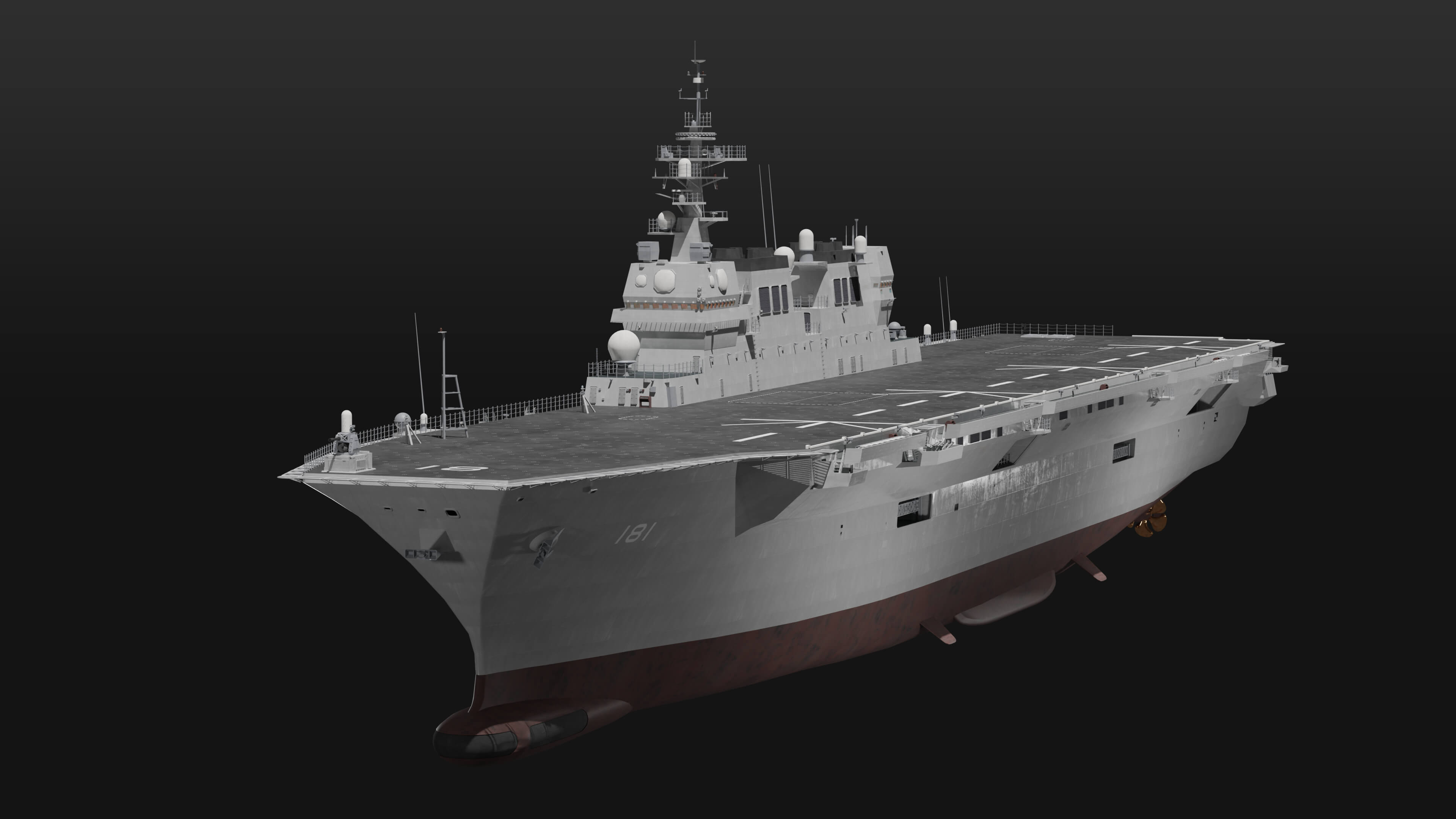 Hyuga Class Helicopter Carrier - 3D Model by ennuishao