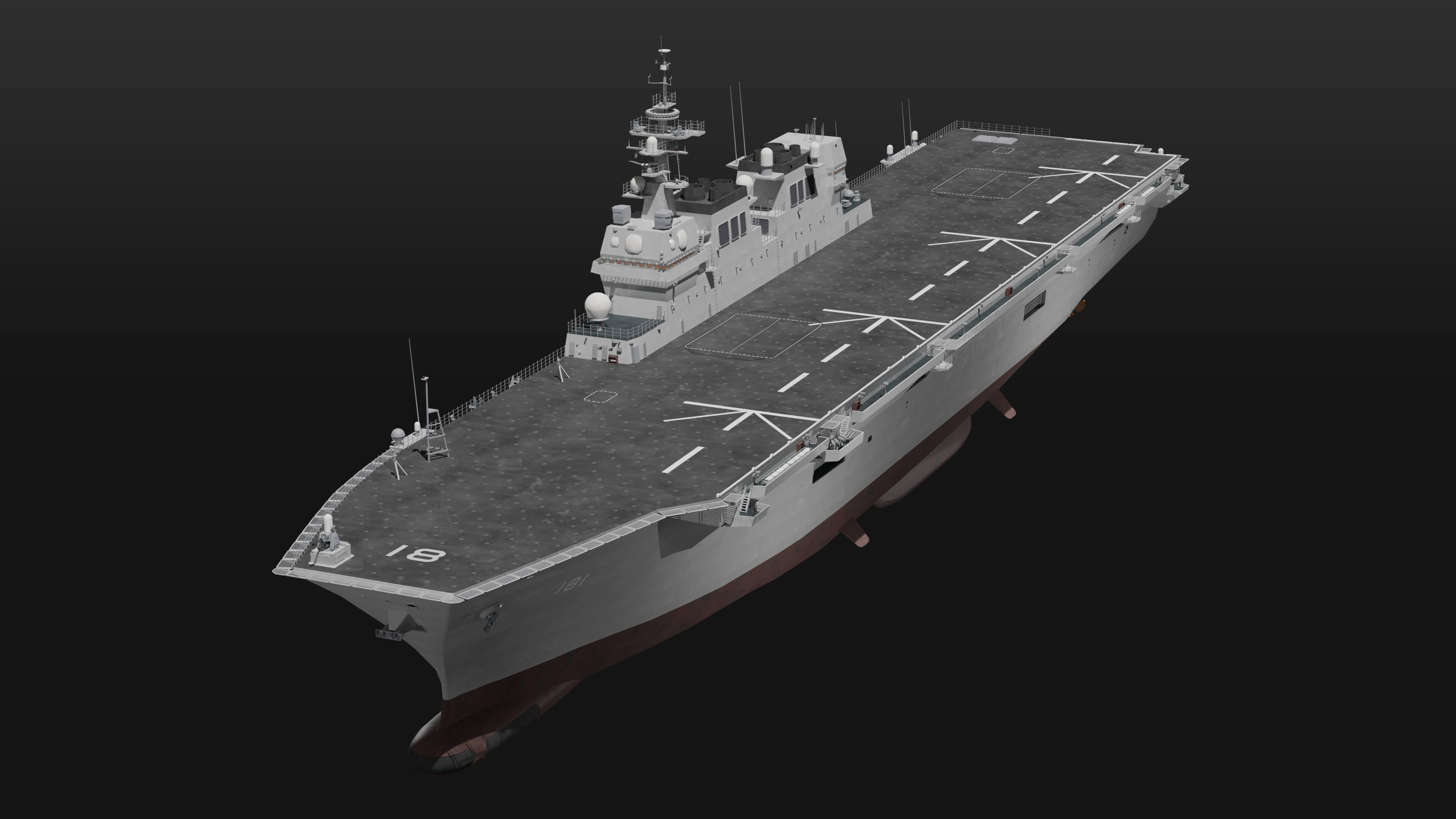 Hyuga Class Helicopter Carrier - 3D Model by ennuishao