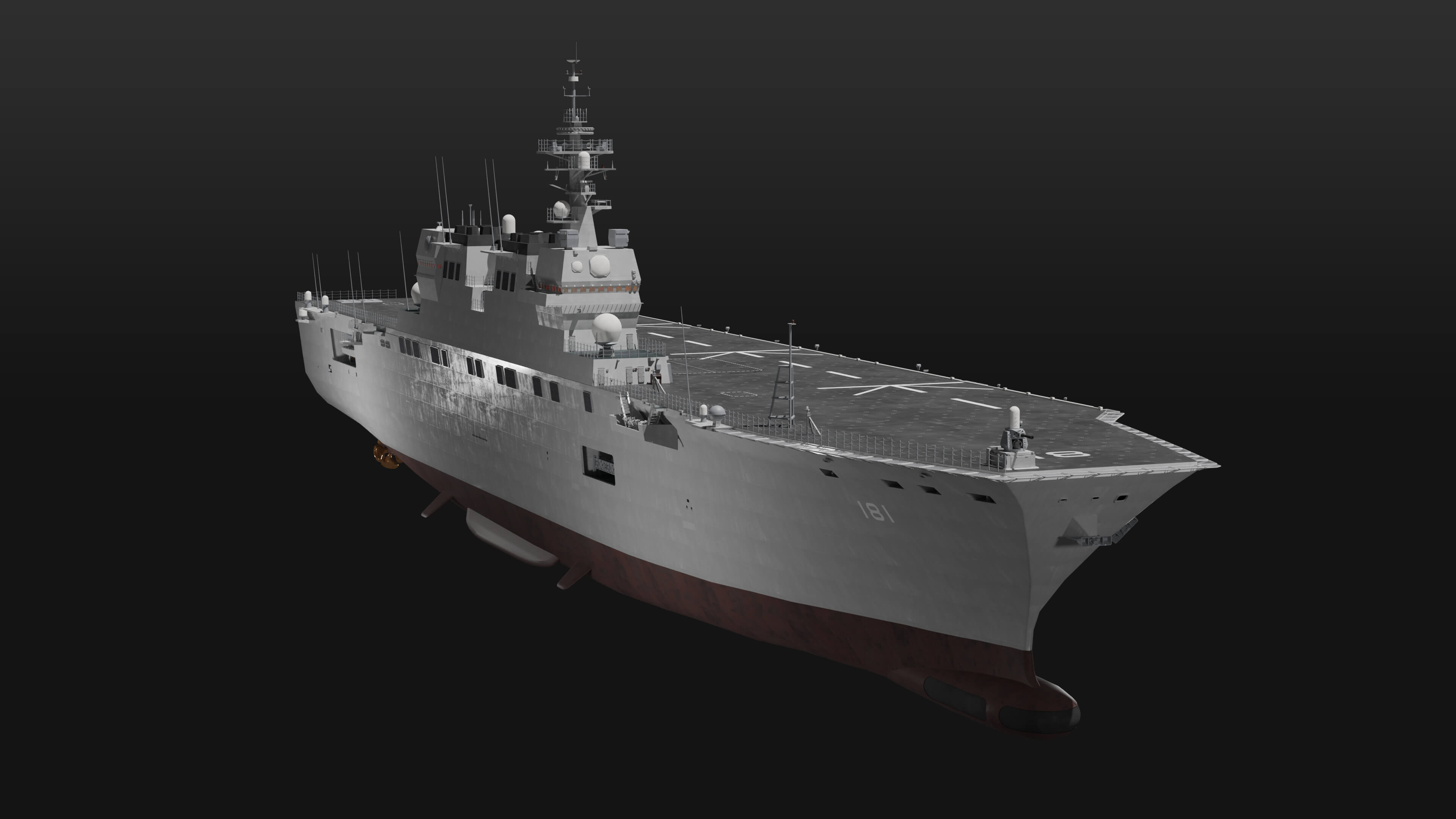 Hyuga Class Helicopter Carrier - 3D Model by ennuishao
