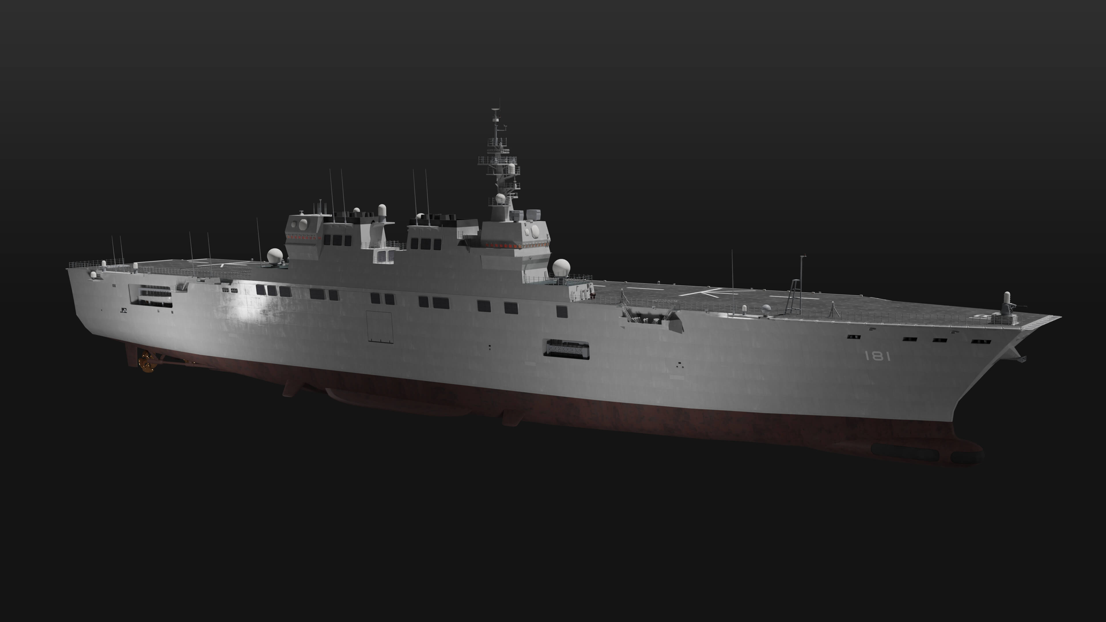 Hyuga Class Helicopter Carrier - 3D Model by ennuishao