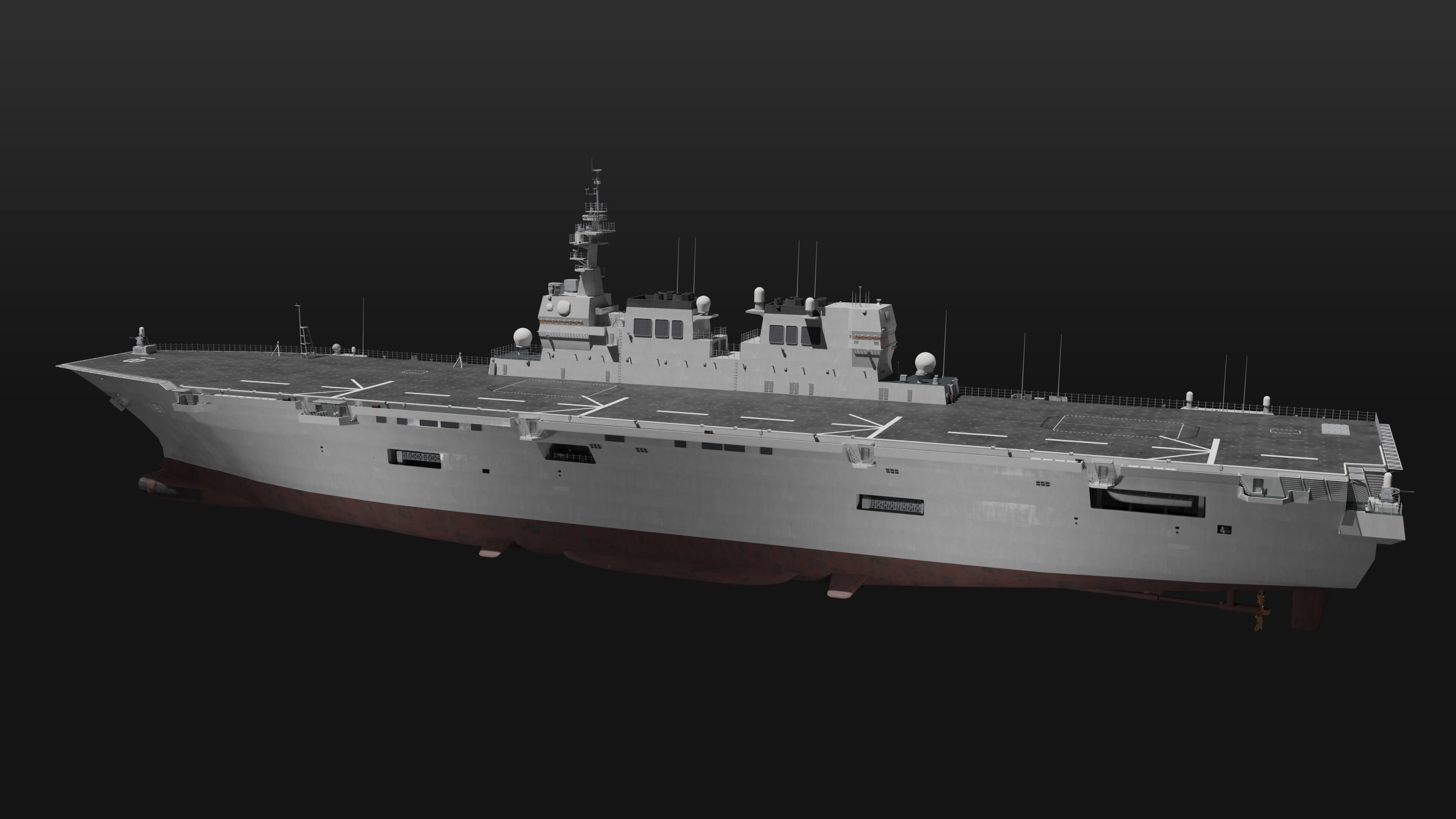 Hyuga Class Helicopter Carrier - 3D Model by ennuishao