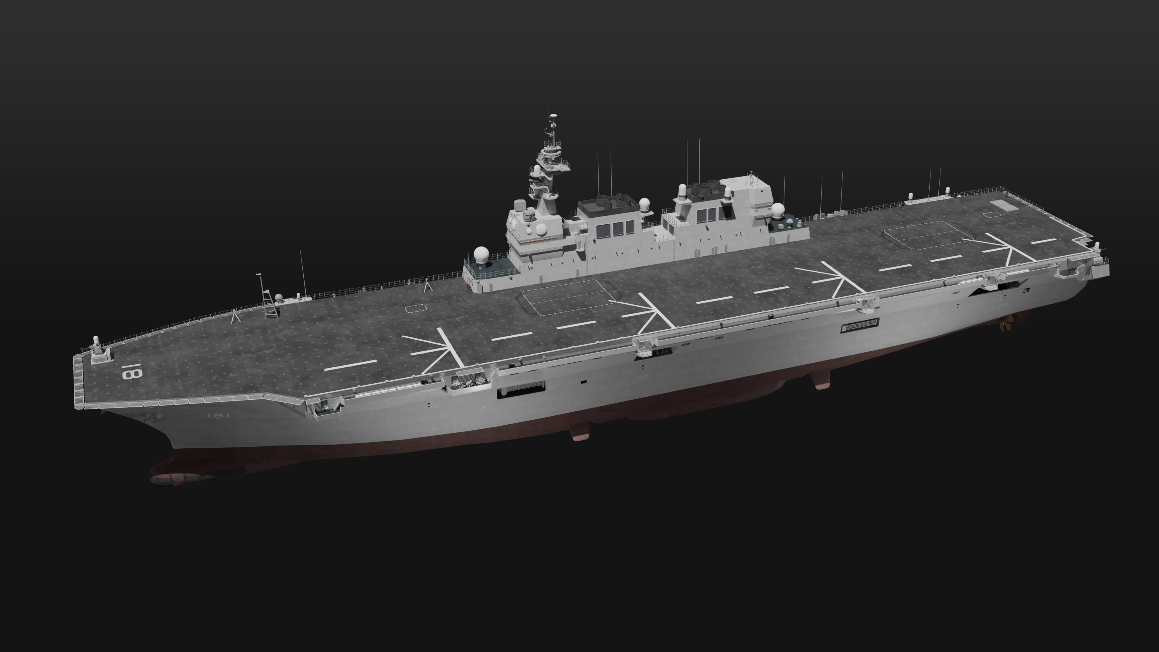 Hyuga Class Helicopter Carrier - 3D Model by ennuishao