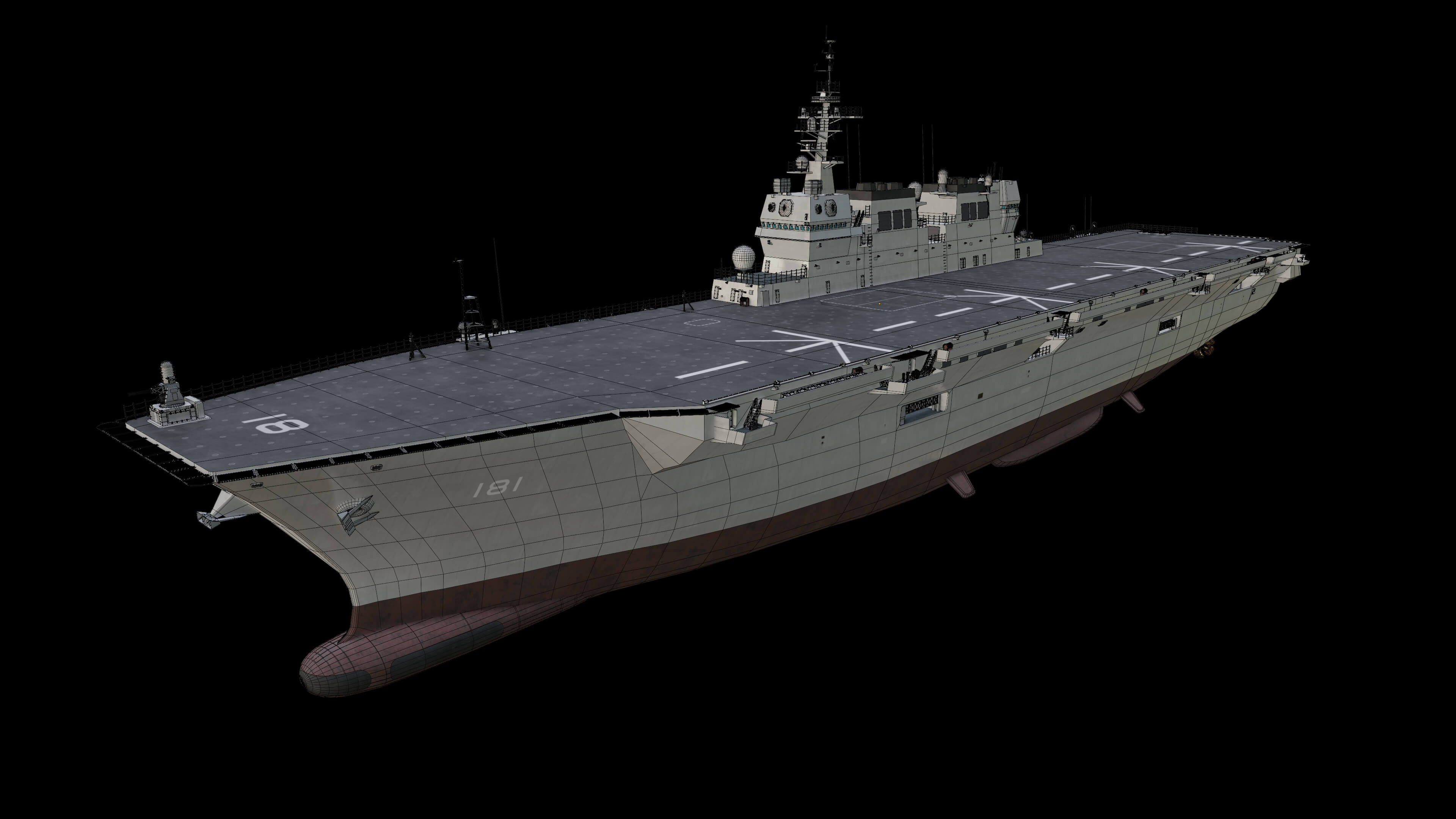 Hyuga Class Helicopter Carrier - 3D Model by ennuishao
