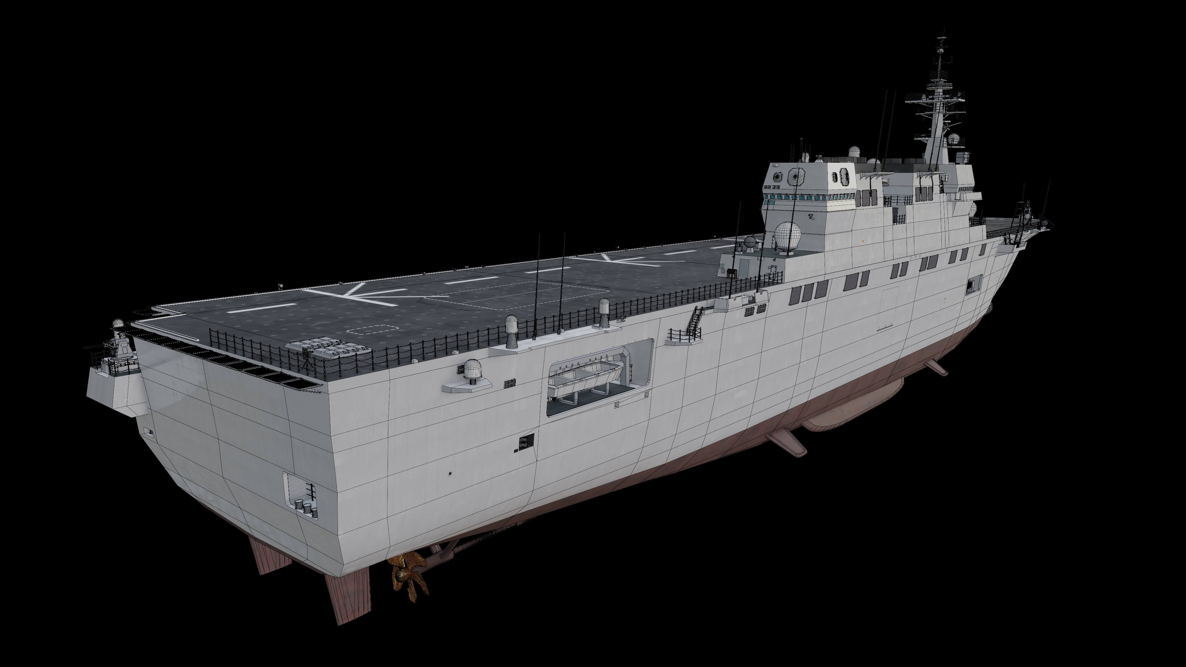 Hyuga Class Helicopter Carrier - 3D Model by ennuishao