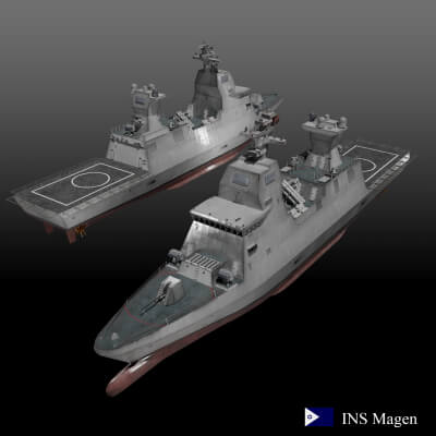 Israeli Navy SA'AR 6 Corvette - 3D Model by ennuishao