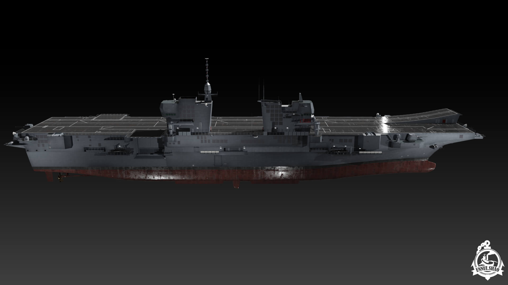 ITS Trieste aircraft carrier - 3D Model by ennuishao