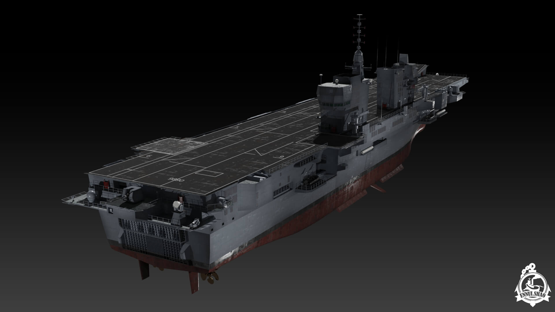 ITS Trieste aircraft carrier - 3D Model by ennuishao