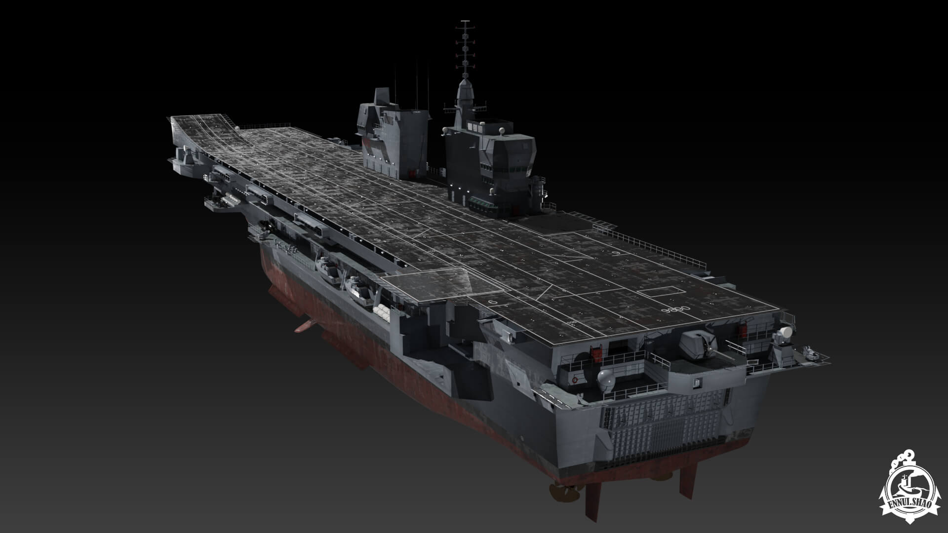ITS Trieste aircraft carrier - 3D Model by ennuishao