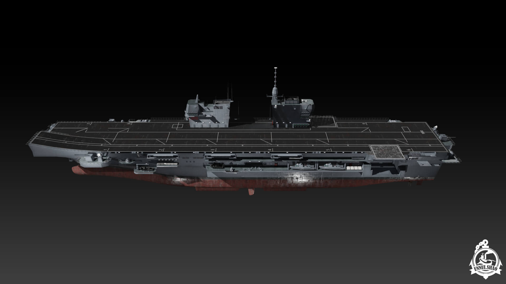 ITS Trieste aircraft carrier - 3D Model by ennuishao