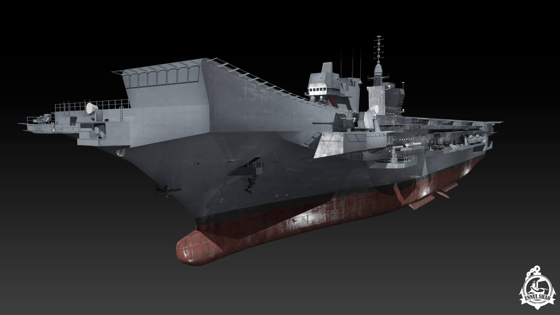ITS Trieste aircraft carrier - 3D Model by ennuishao