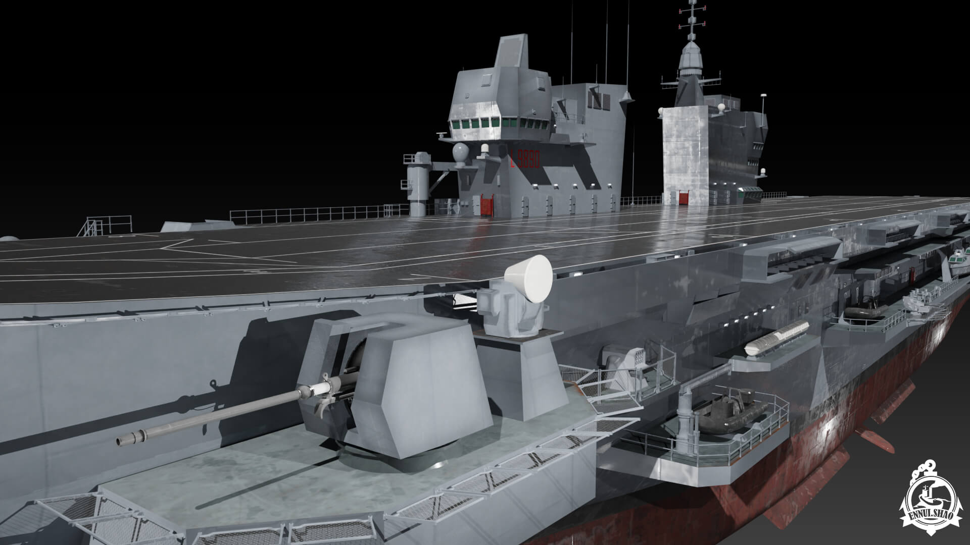 ITS Trieste aircraft carrier - 3D Model by ennuishao