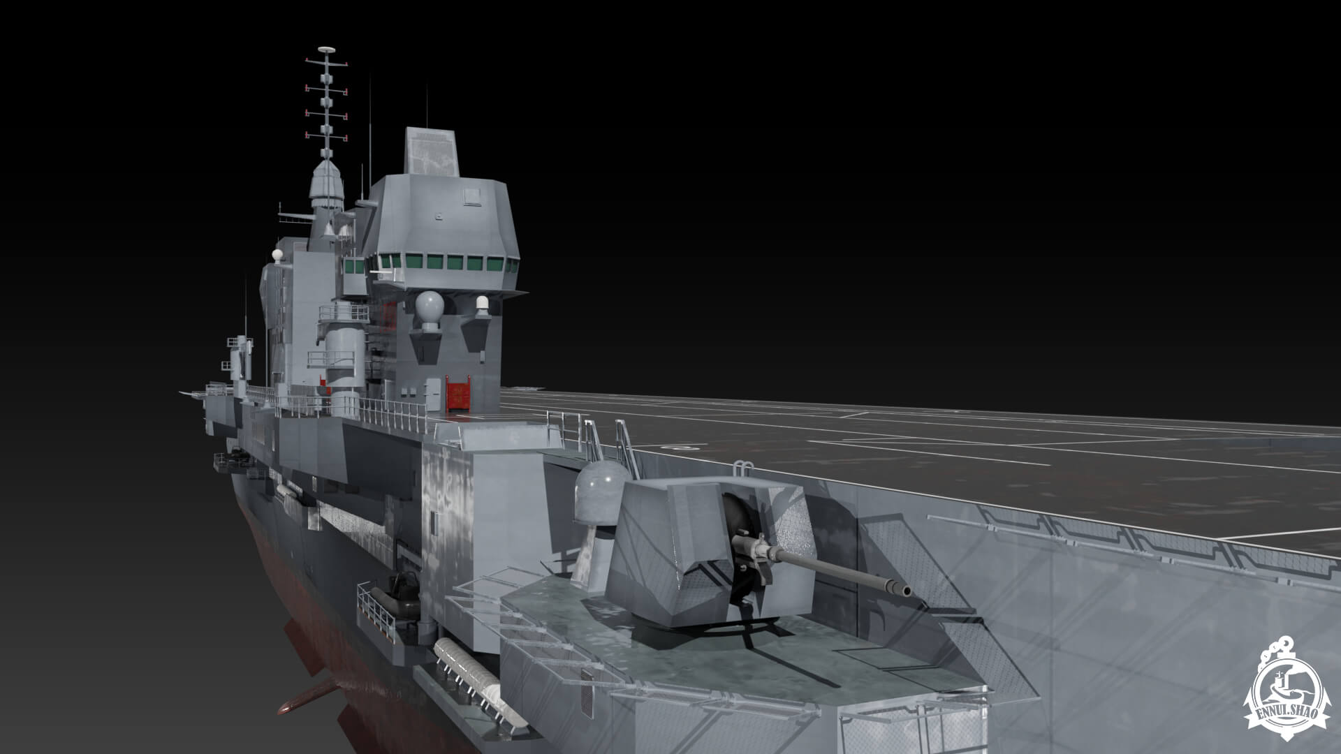 ITS Trieste aircraft carrier - 3D Model by ennuishao