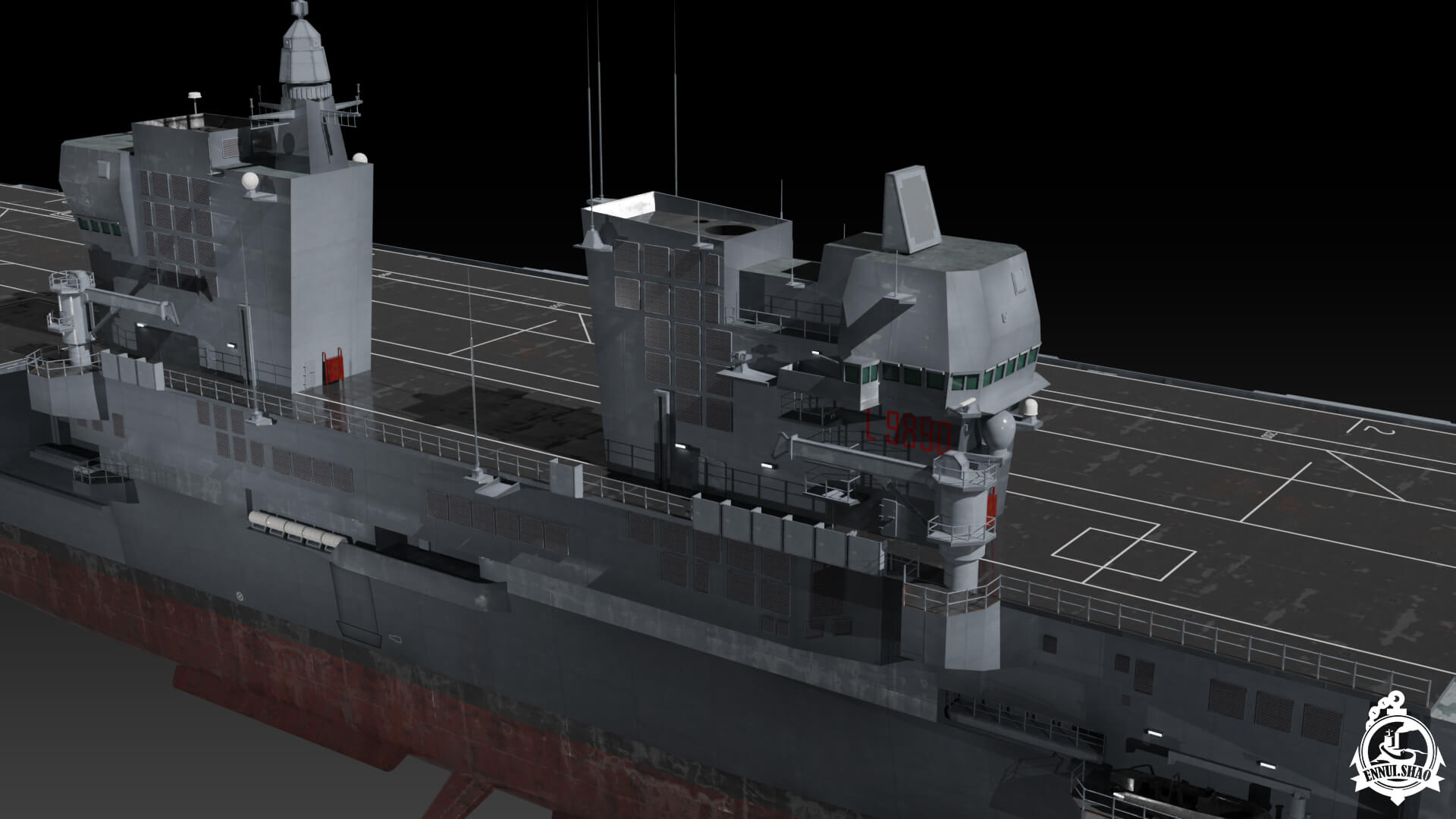 ITS Trieste aircraft carrier - 3D Model by ennuishao