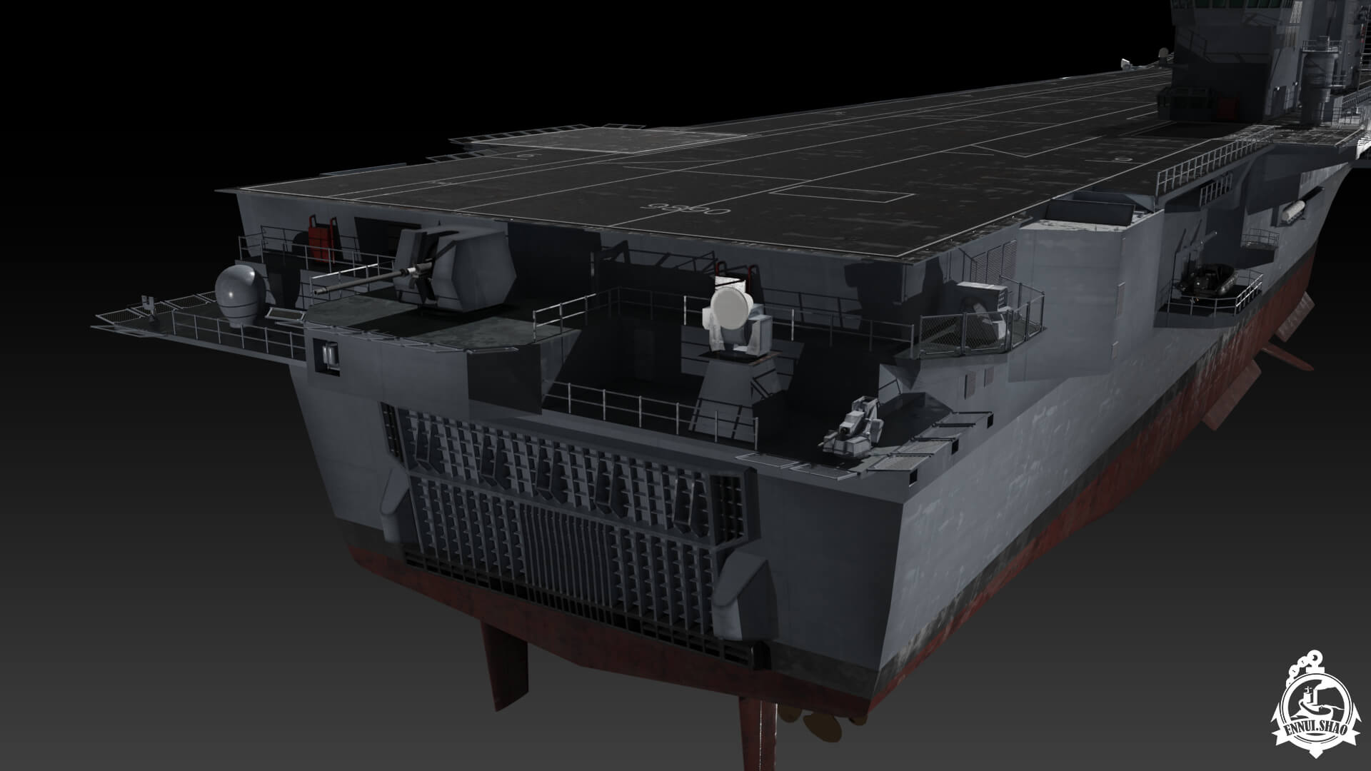 ITS Trieste aircraft carrier - 3D Model by ennuishao