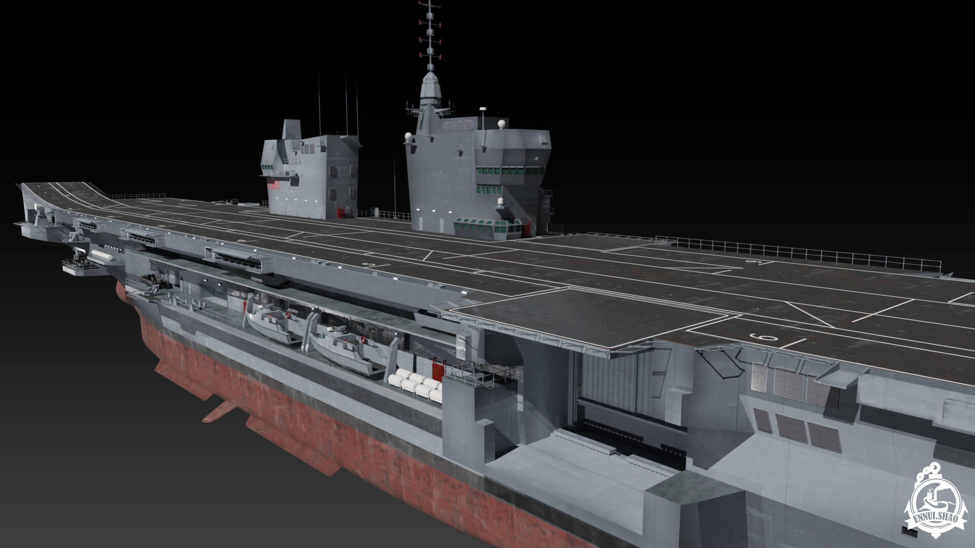 ITS Trieste aircraft carrier - 3D Model by ennuishao