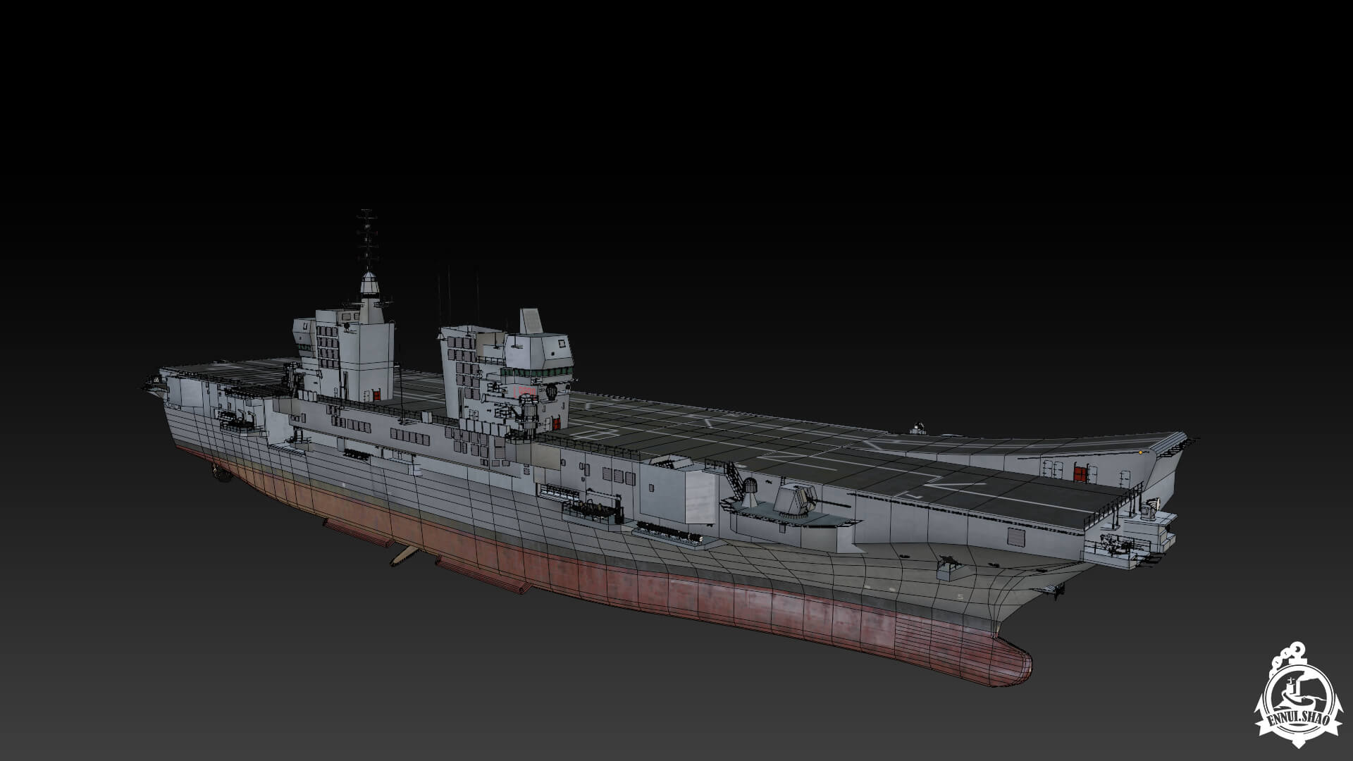 ITS Trieste aircraft carrier - 3D Model by ennuishao
