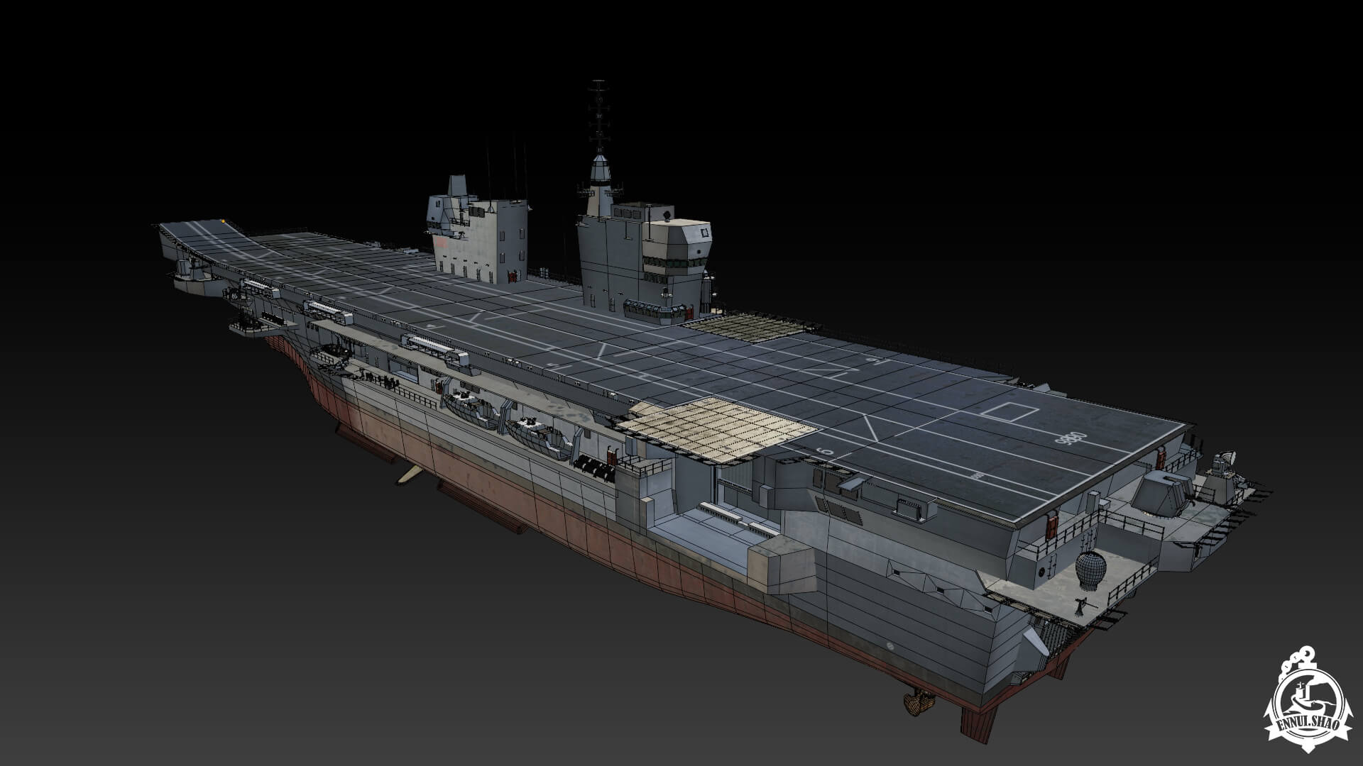 ITS Trieste aircraft carrier - 3D Model by ennuishao