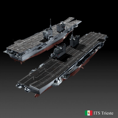 ITS Trieste aircraft carrier - 3D Model by ennuishao