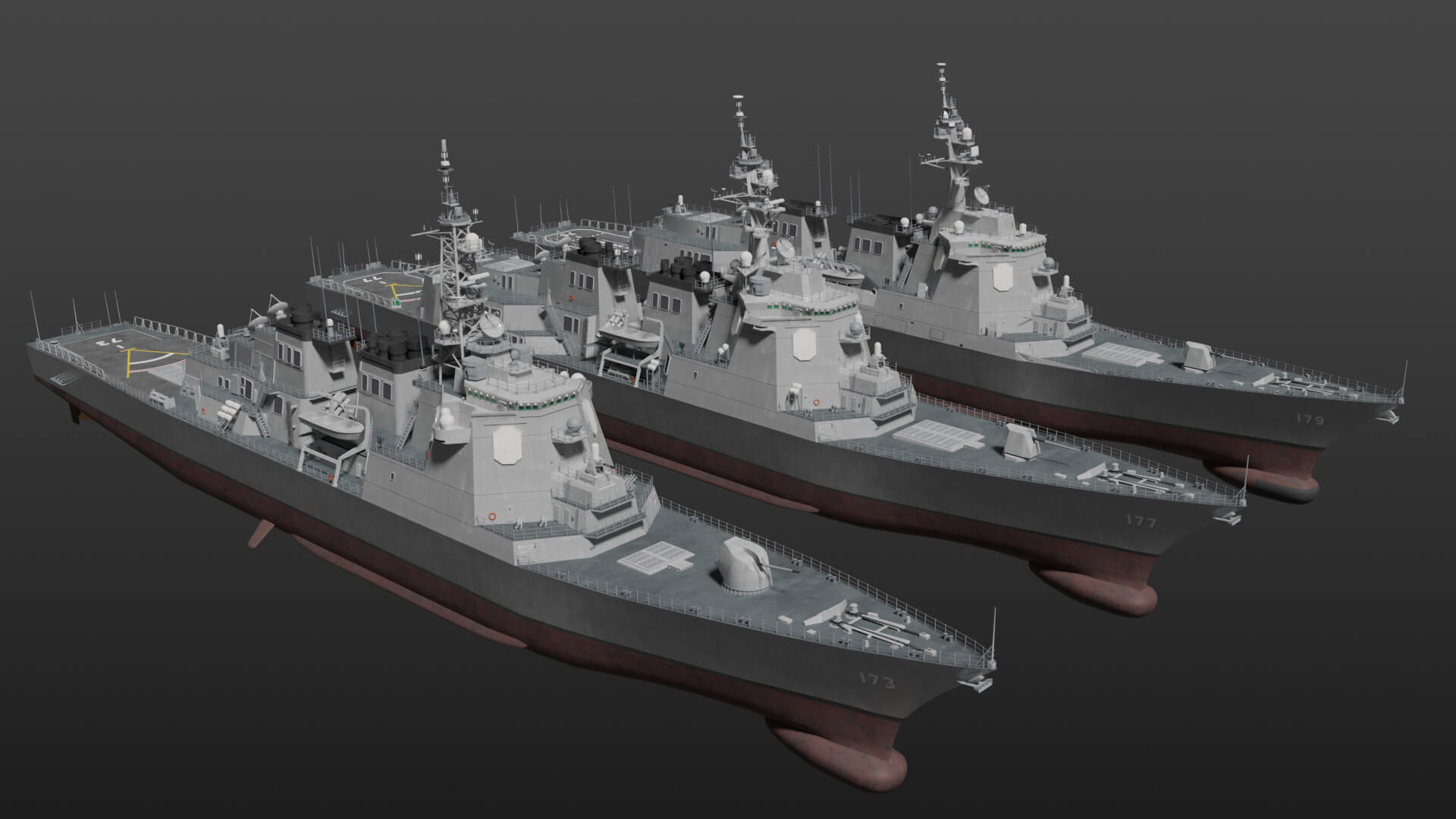 Jmsdf Aegis Destroyers Collection - 3D Model by ennuishao