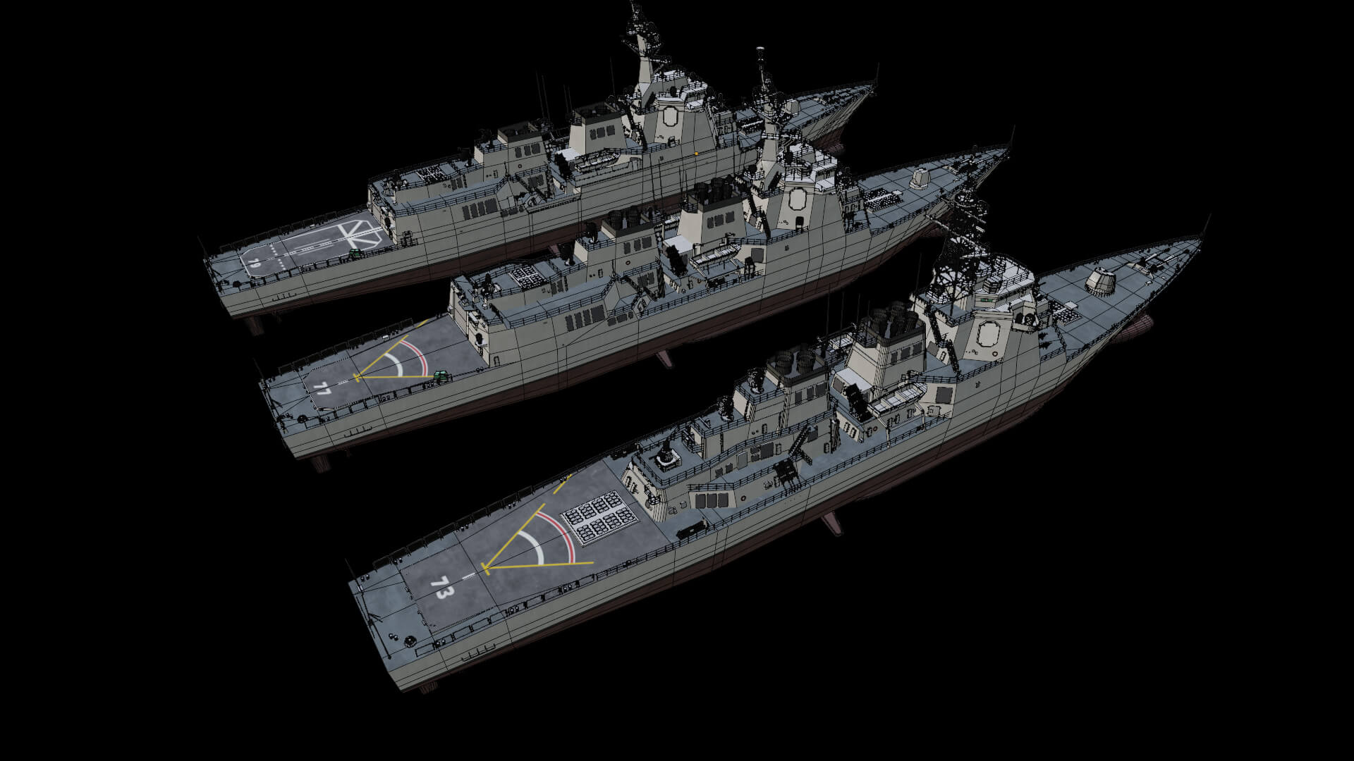 Jmsdf Aegis Destroyers Collection - 3D Model by ennuishao