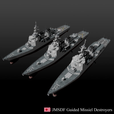 Jmsdf Aegis Destroyers Collection - 3D Model by ennuishao