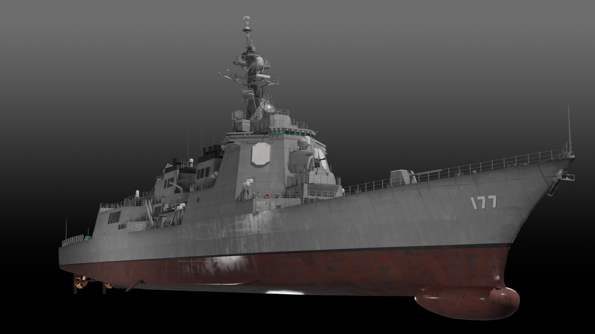 Jmsdf Atago Class Guild Missile Destroyer - 3D Model by ennuishao