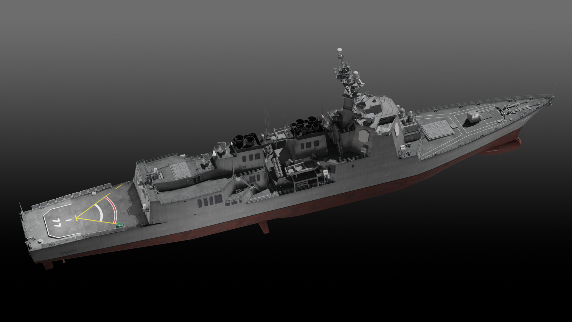 Jmsdf Atago Class Guild Missile Destroyer - 3D Model by ennuishao