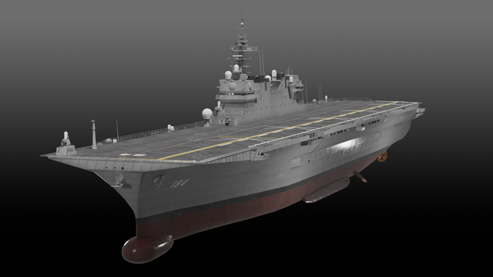 Jmsdf Helicopter Carrier Kaga DDH-184 3D Model by ennuishao