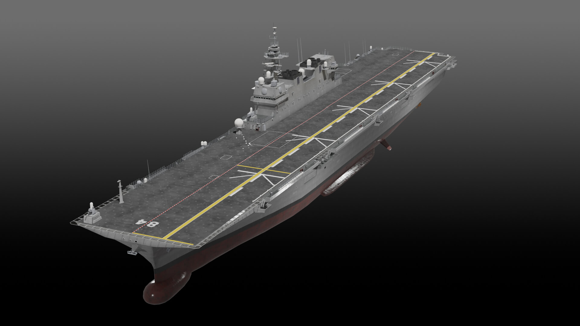 Jmsdf Helicopter Carrier Kaga DDH-184 3D Model by ennuishao