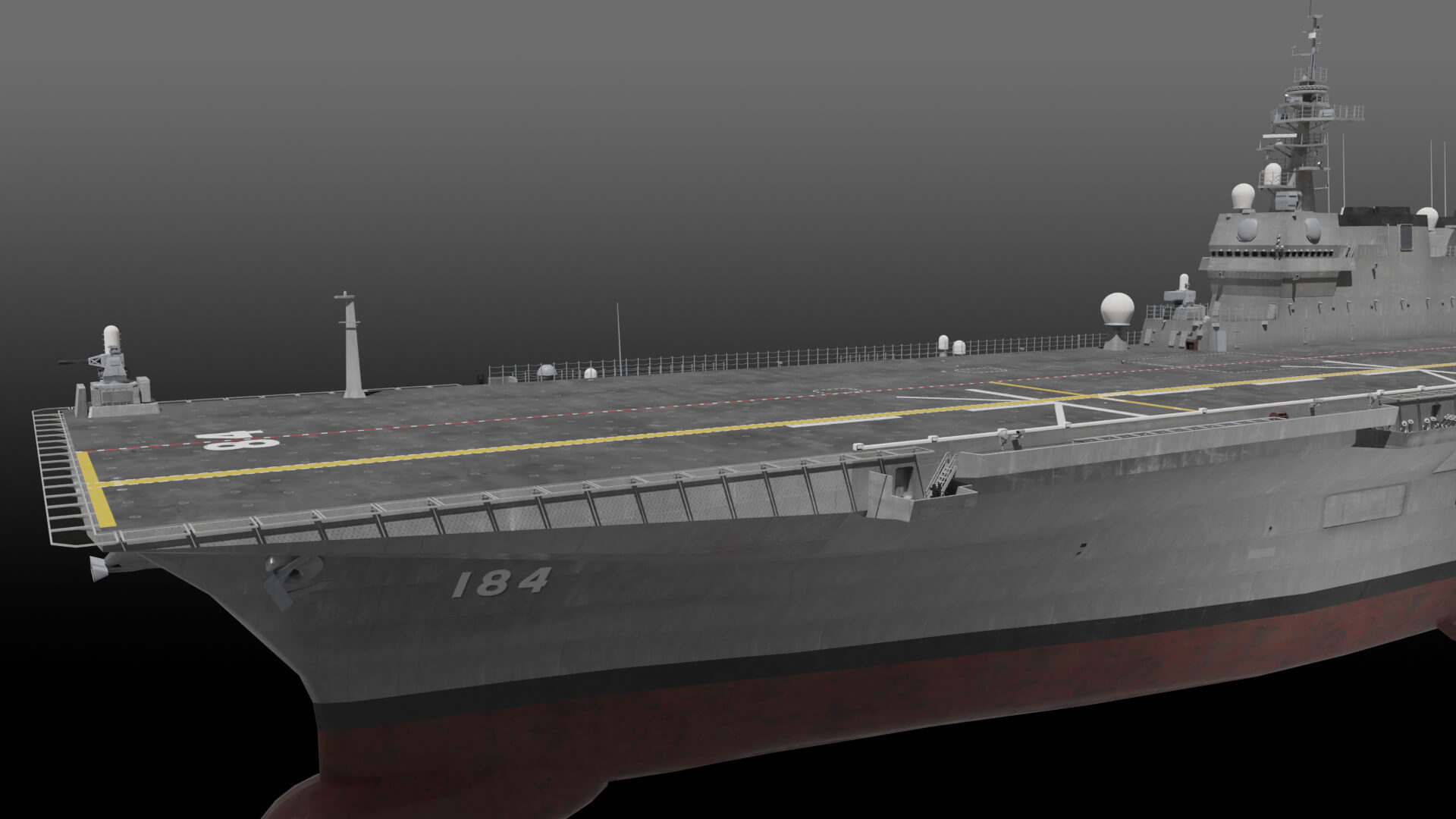 Jmsdf Helicopter Carrier Kaga DDH-184 3D Model by ennuishao