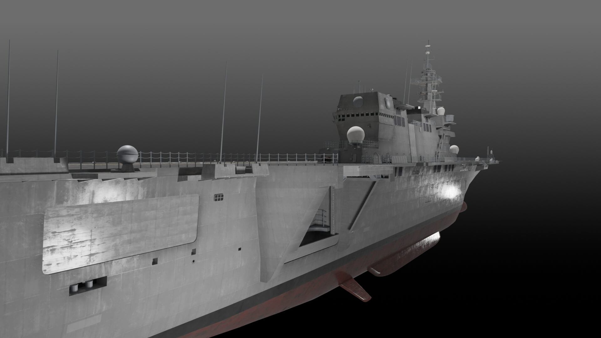 Jmsdf Helicopter Carrier Kaga DDH-184 3D Model by ennuishao