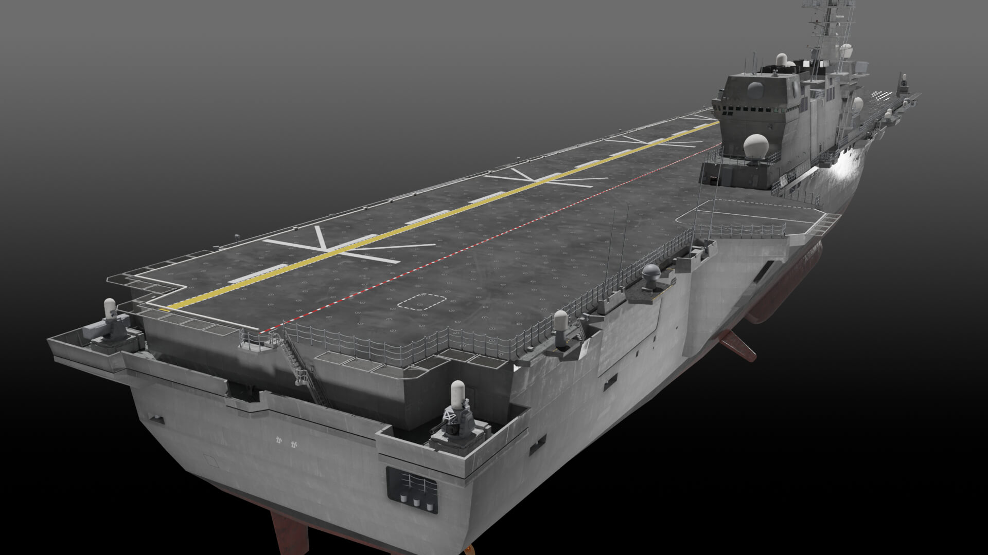 Jmsdf Helicopter Carrier Kaga DDH-184 3D Model by ennuishao