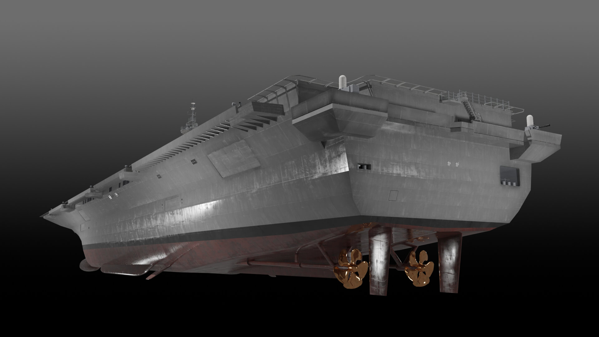 Jmsdf Helicopter Carrier Kaga DDH-184 3D Model by ennuishao