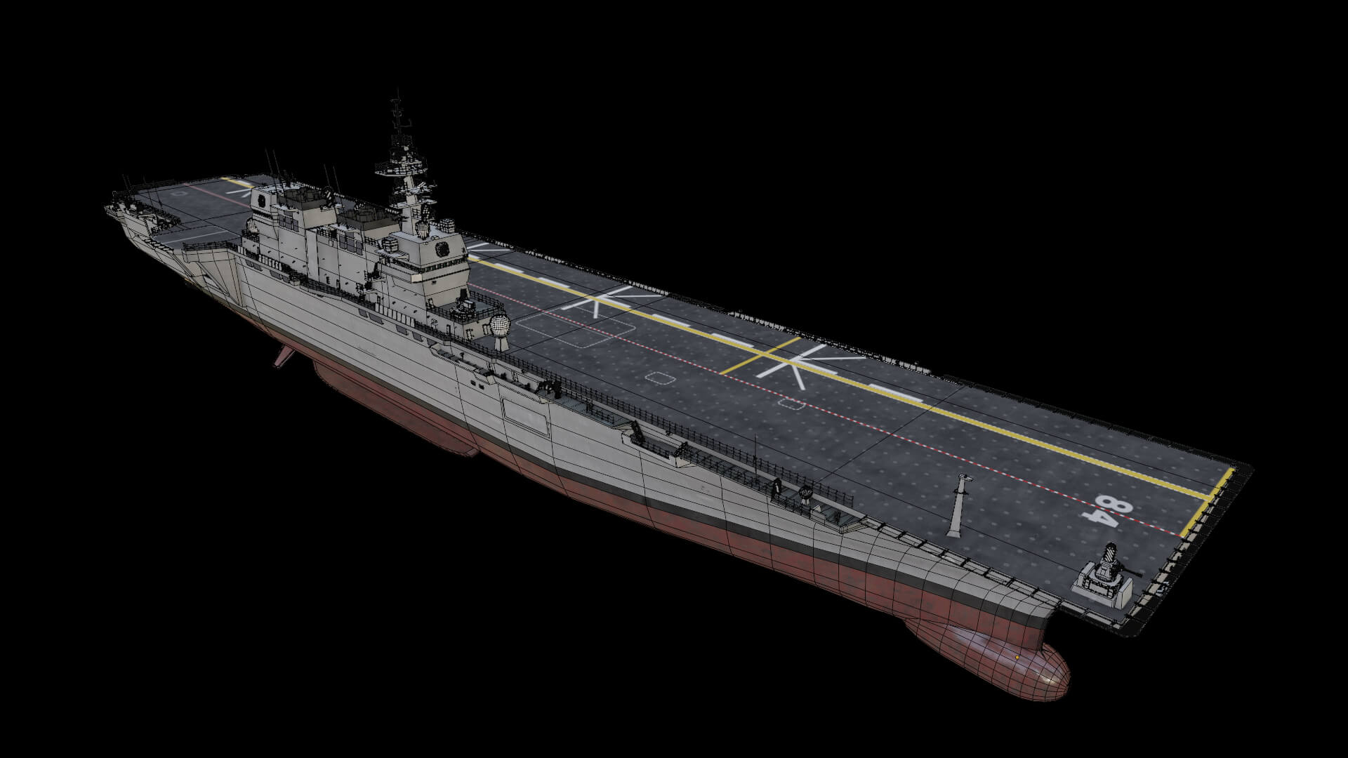 Jmsdf Helicopter Carrier Kaga DDH-184 3D Model by ennuishao