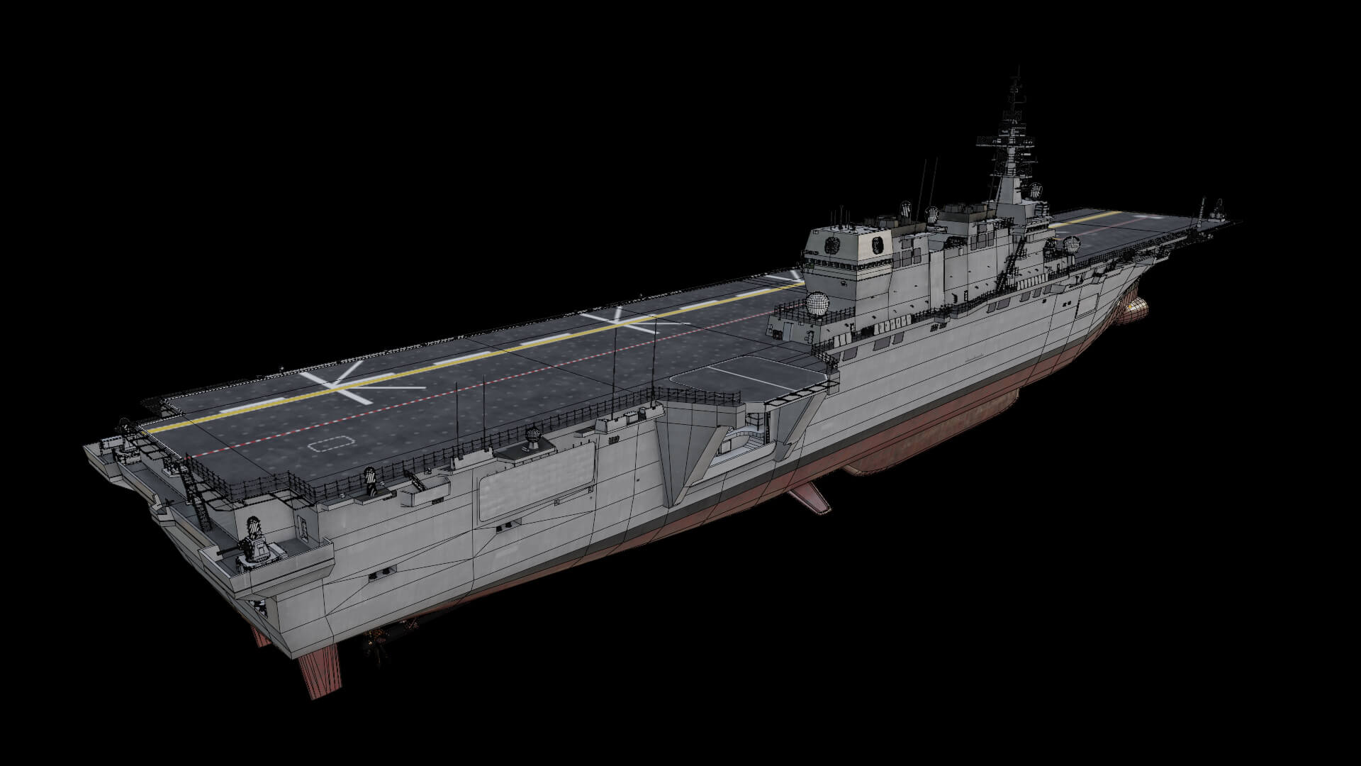Jmsdf Helicopter Carrier Kaga DDH-184 3D Model by ennuishao