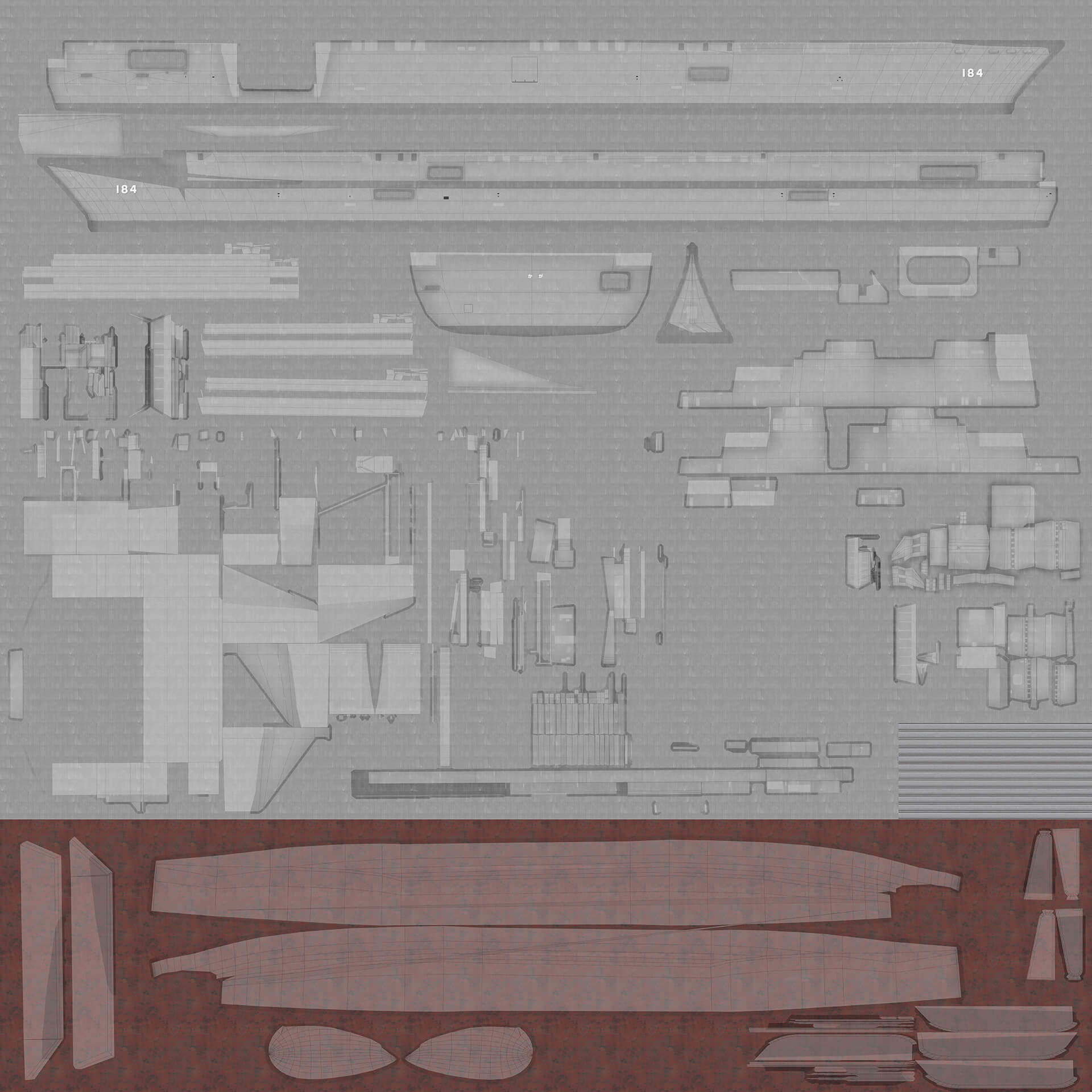 Jmsdf Helicopter Carrier Kaga DDH-184 3D Model by ennuishao