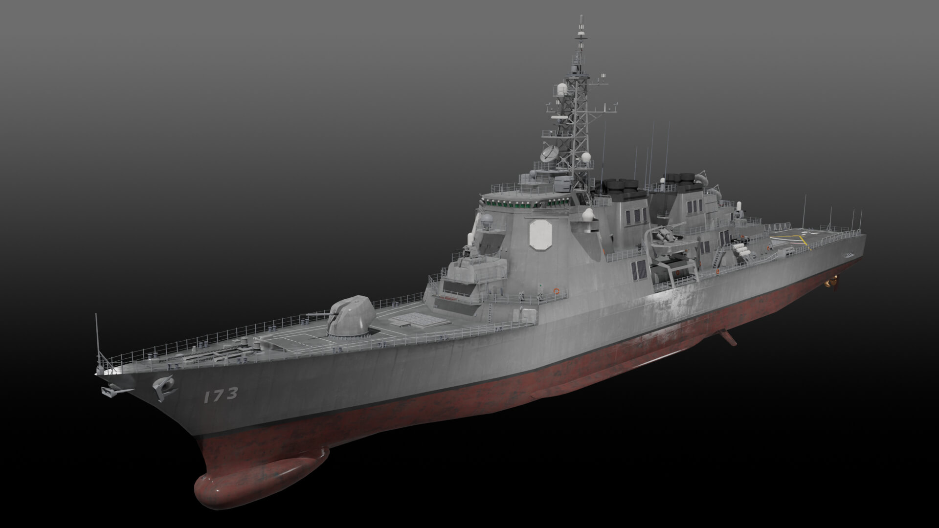 Jmsdf Kongo Class Guild Missile Destroyer - 3D Model by ennuishao