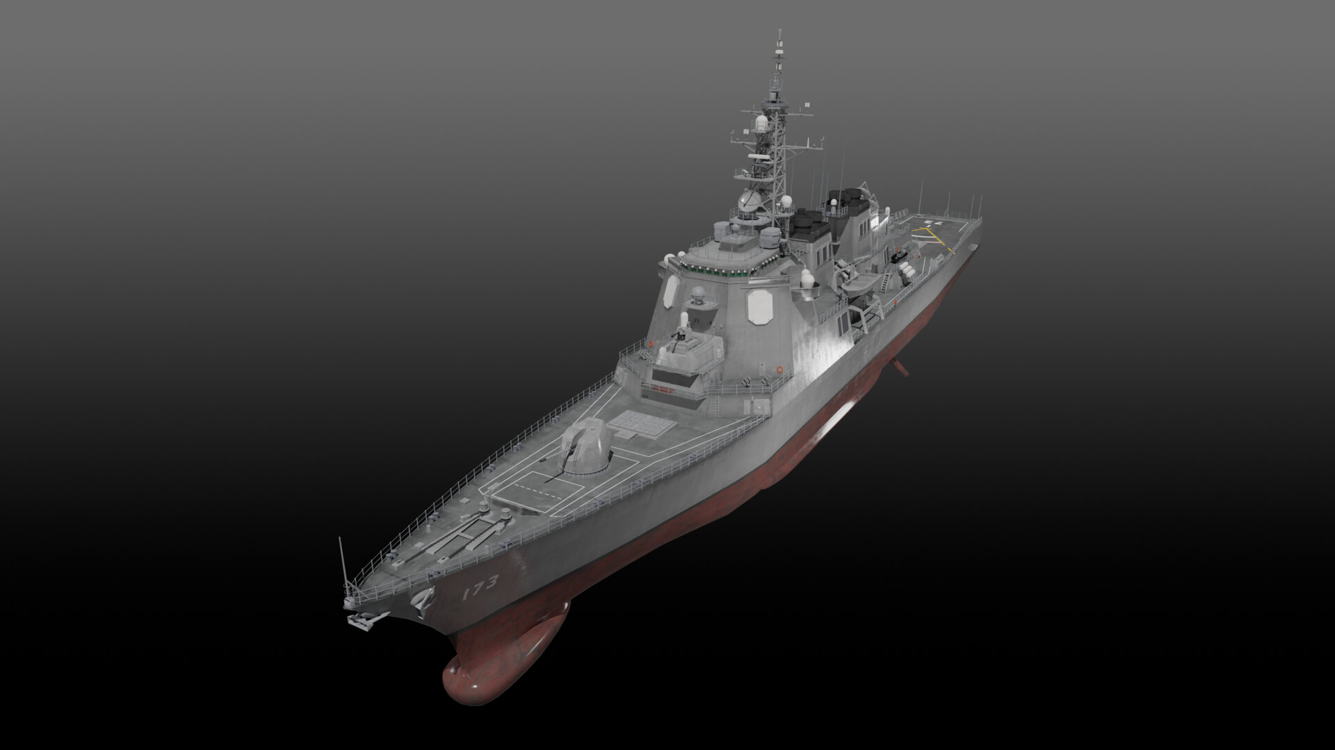 Jmsdf Kongo Class Guild Missile Destroyer - 3D Model by ennuishao