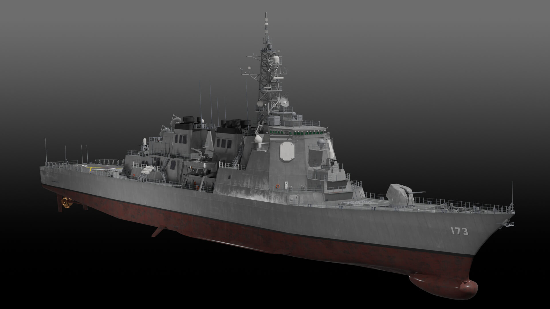 Jmsdf Kongo Class Guild Missile Destroyer - 3D Model by ennuishao