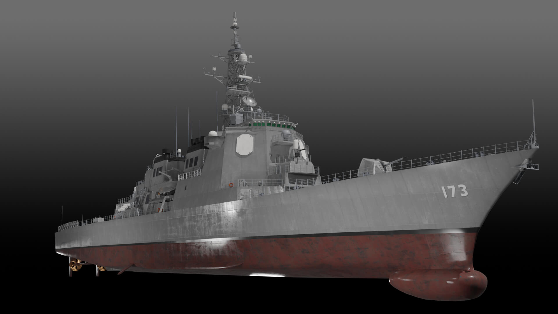 Jmsdf Kongo Class Guild Missile Destroyer - 3D Model by ennuishao