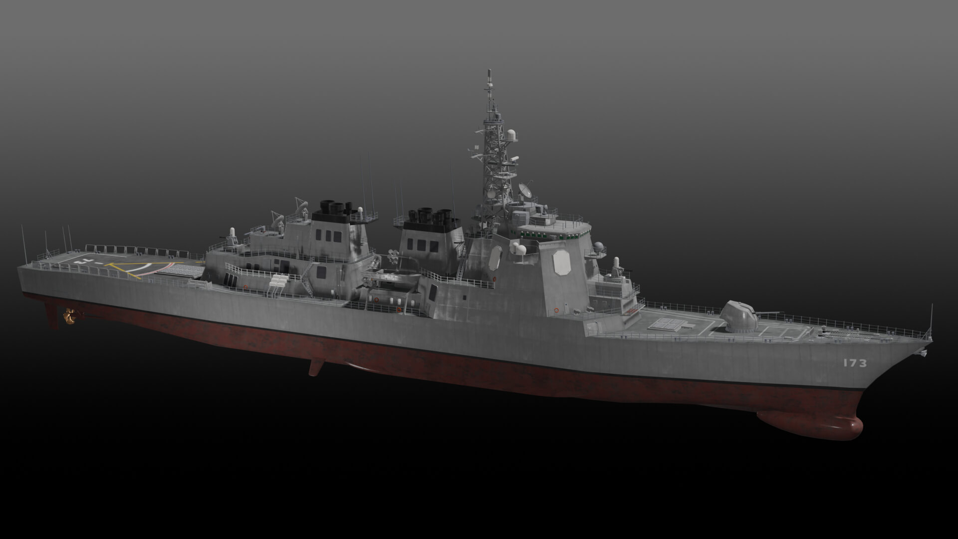 Jmsdf Kongo Class Guild Missile Destroyer - 3D Model by ennuishao