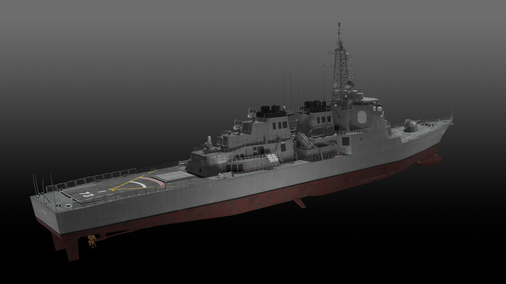 Jmsdf Kongo Class Guild Missile Destroyer - 3D Model by ennuishao