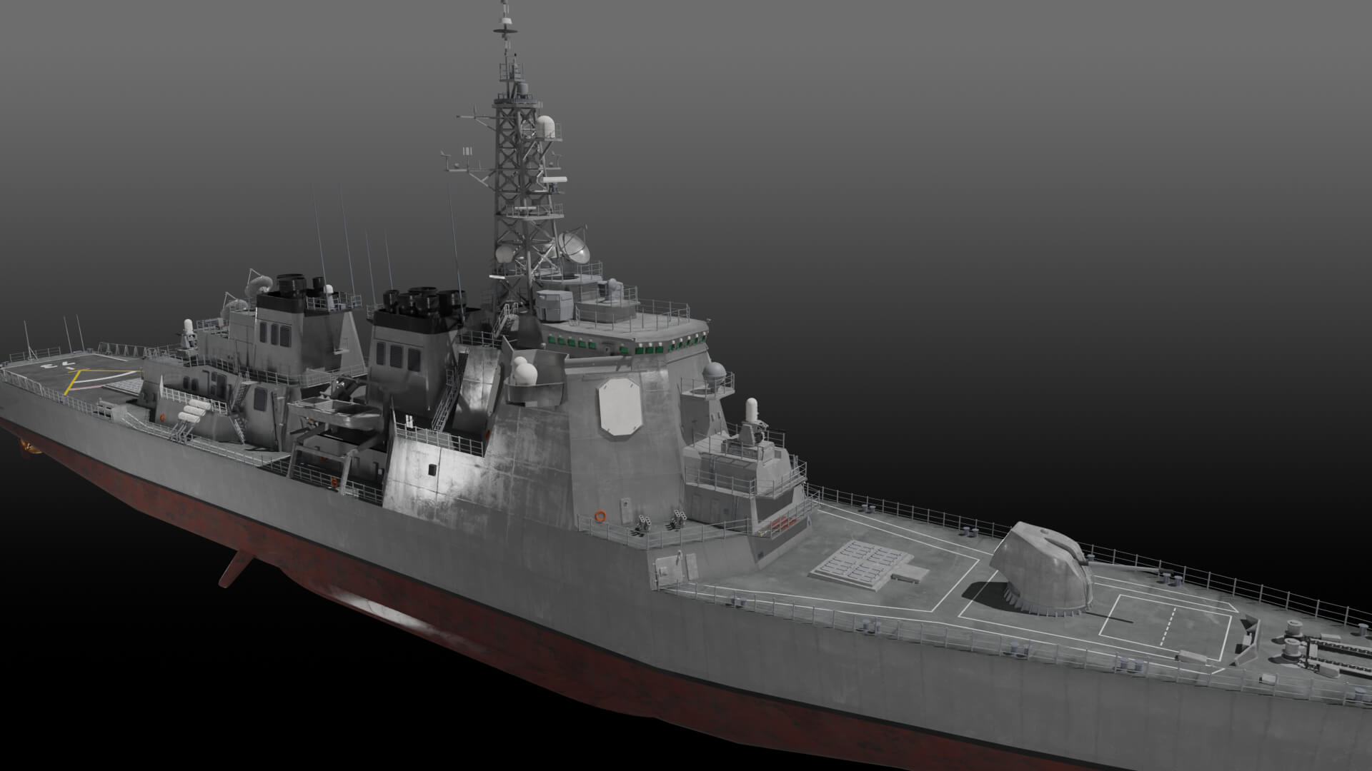 Jmsdf Kongo Class Guild Missile Destroyer - 3D Model by ennuishao
