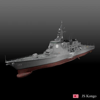 Jmsdf Kongo Class Guild Missile Destroyer - 3D Model by ennuishao