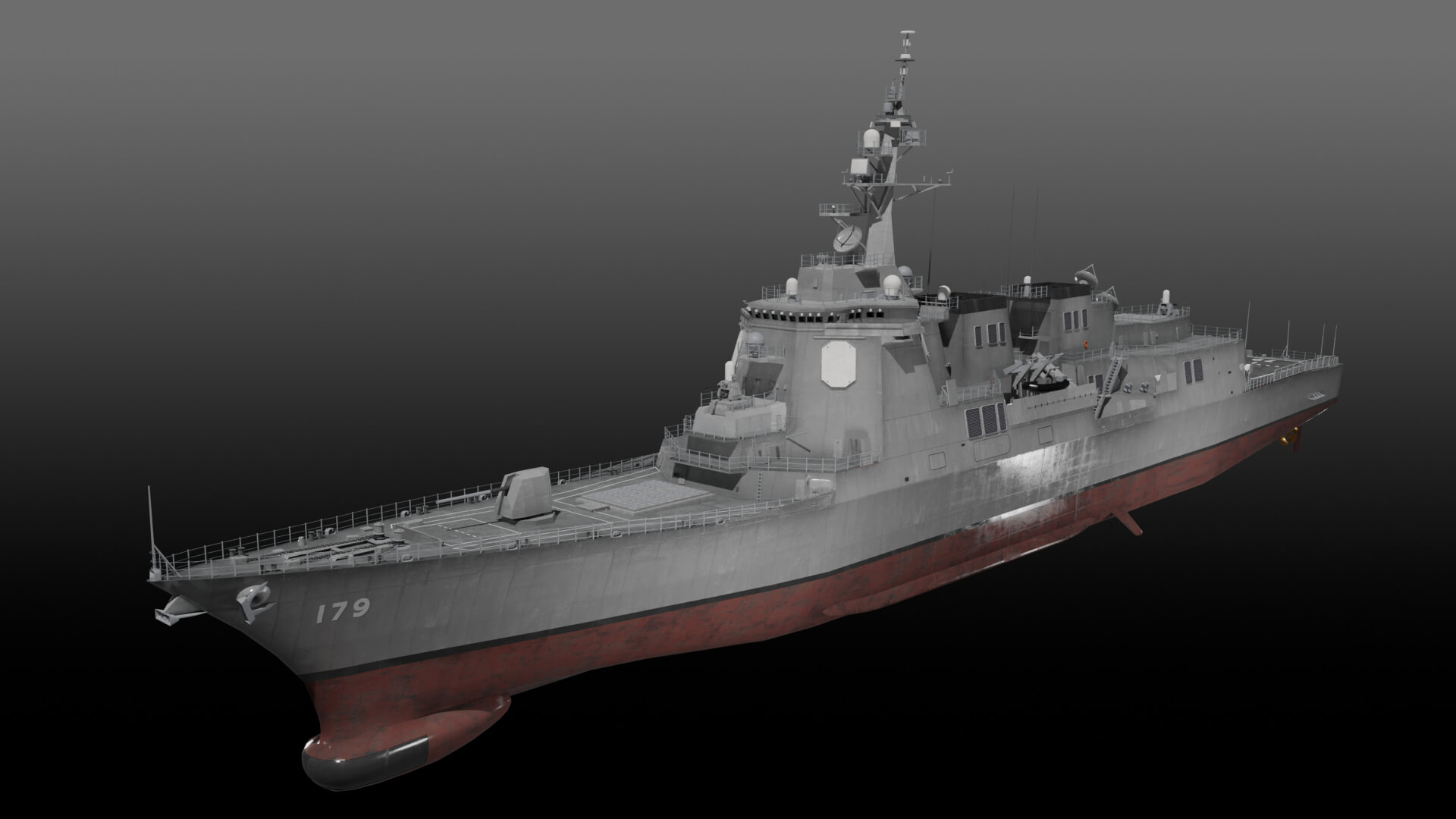 Jmsdf Maya Class Guild Missile Destroyer - 3D Model by ennuishao
